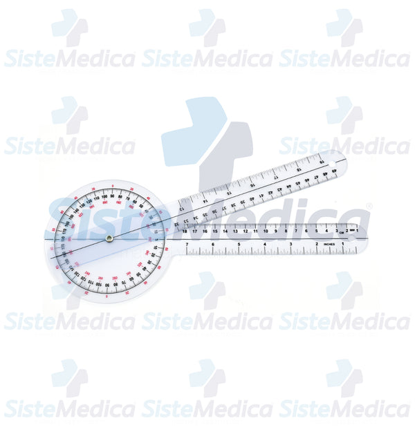 Goniómetro circular transparente para cadera de 360º con 49 cm de larg ...