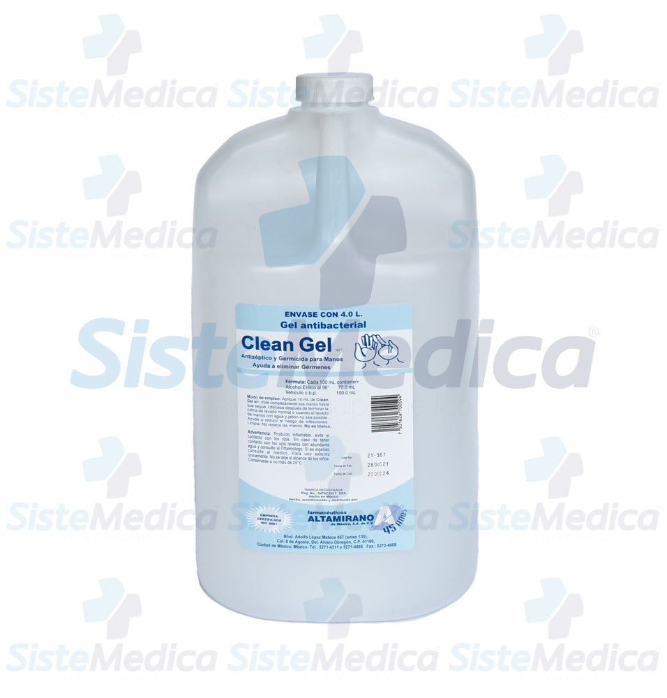 Gel anti bacterial Clean Gel NF – SisteMedica: Material y equipo médico ...